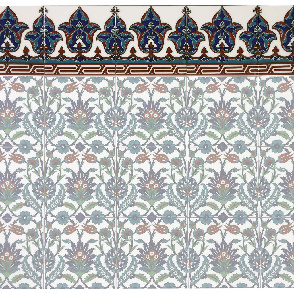 8x8 Large Mosque Border Tile for Masjid and Mosque Wall Turkish Cerami ...
