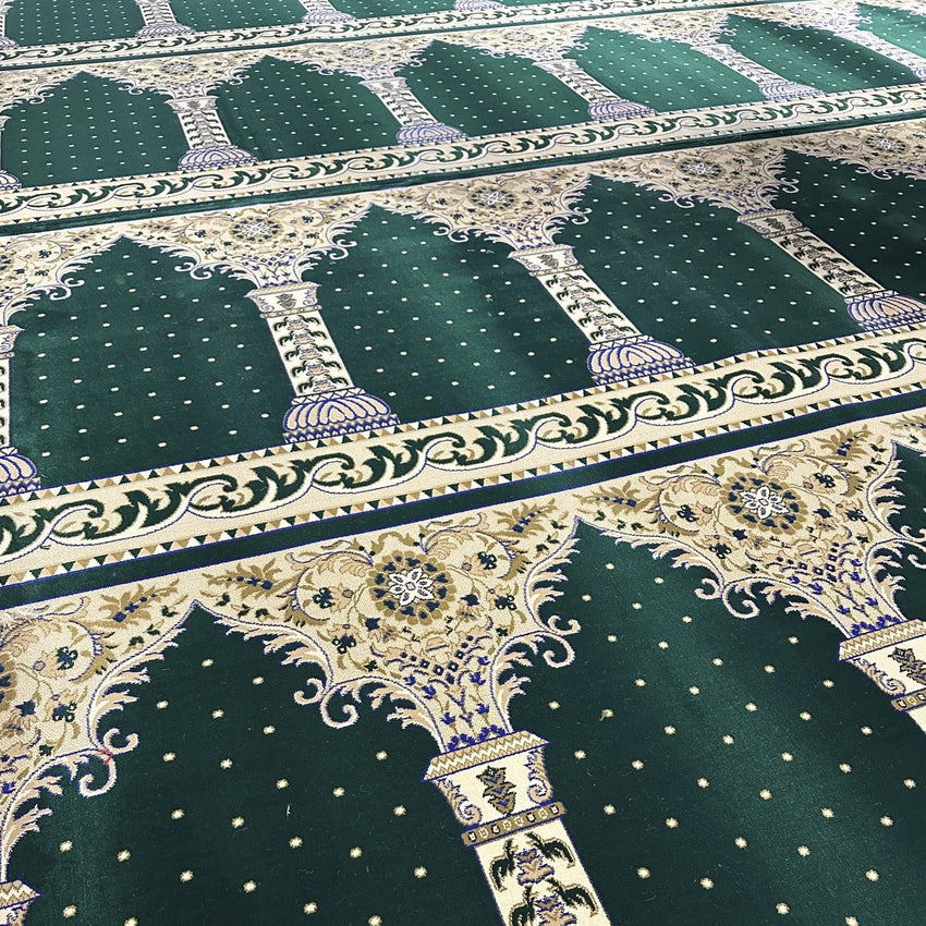 DUBAI GreenOasis™ Masjid Carpet: Islamic Arch Design for Sacred Spaces ...