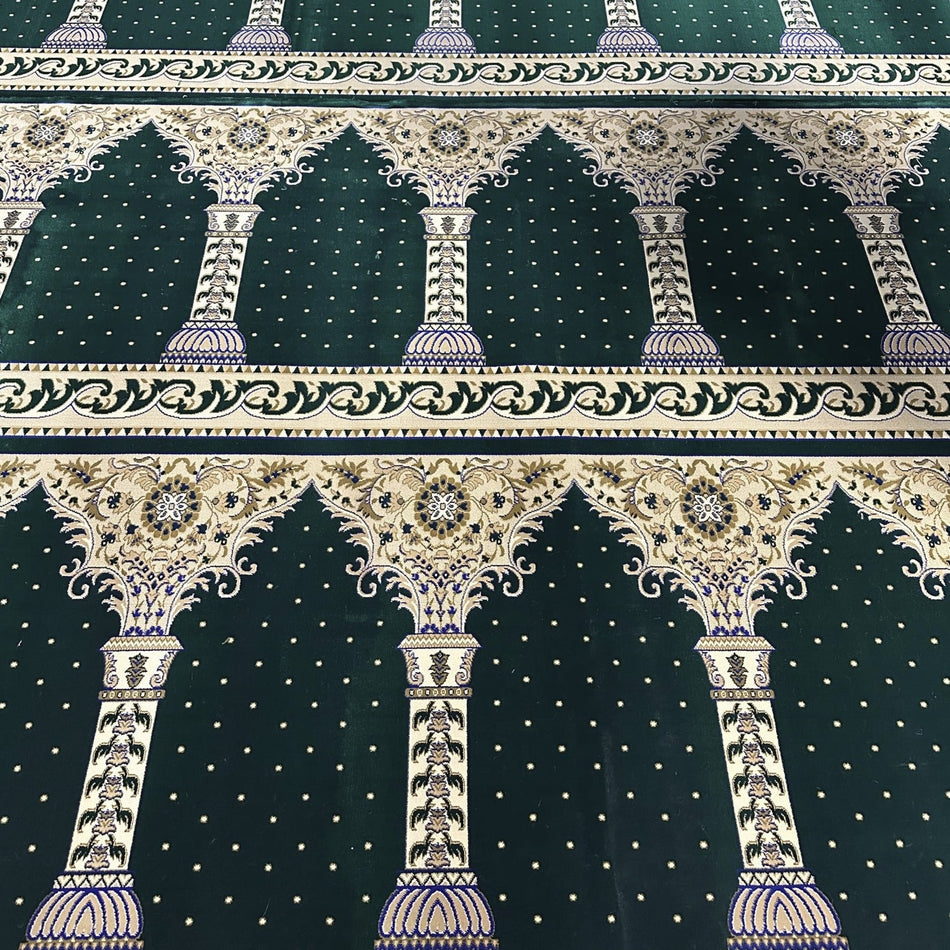 DUBAI GreenOasis™ Masjid Carpet: Islamic Arch Design for Sacred Spaces ...