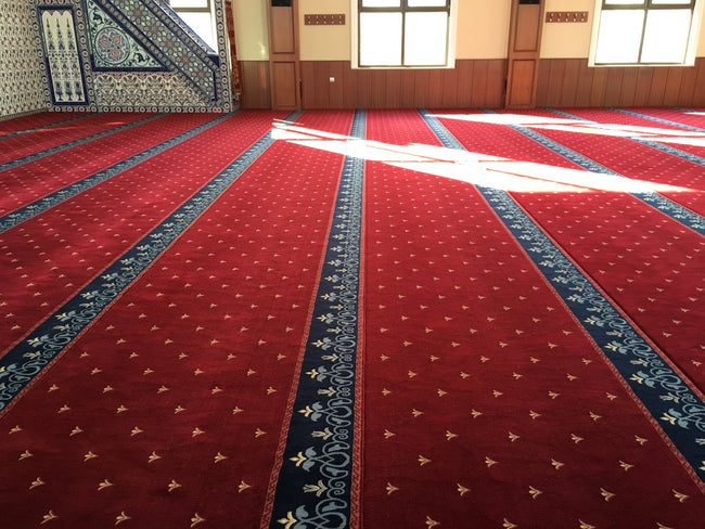 HATAY Red Border Mosque Masjid Carpet Wall-to-Wall – MUSALLA® Masjid ...