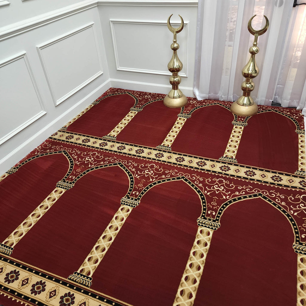 HEJAZ Red Mosque Masjid Carpet Wall-to-Wall – MUSALLA® Masjid Mosque ...