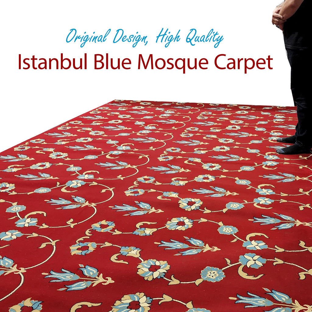 ISTANBUL Blue Mosque 8 ft x 8 ft Ready-to-use for Prayer Masjid Carpet ...